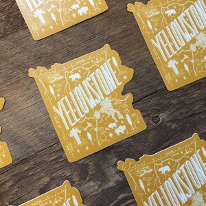 Yellowstone Sticker, Yellowstone National Park Sticker, Single Die Cut ...