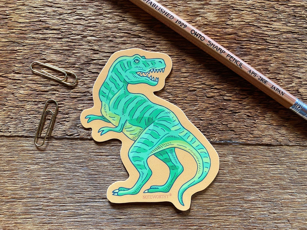 T Rex Sticker, Tyrannosaurus Rex Dinosaur Sticker, Dino Sticker, Single ...