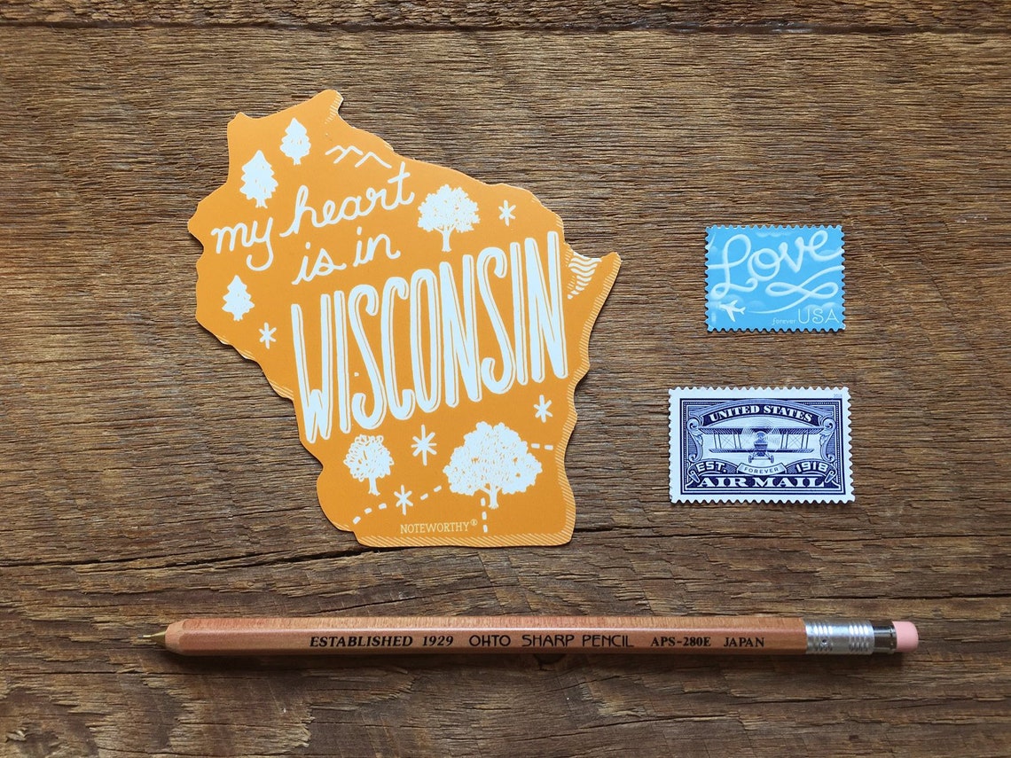 Wisconsin Sticker Wisconsin State Sticker Bumper Sticker - Etsy