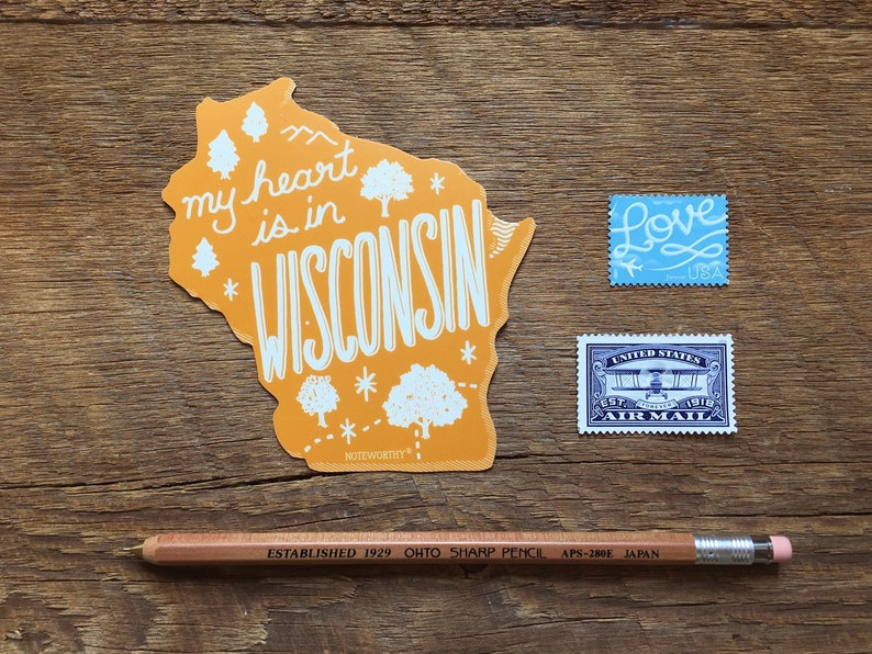 Wisconsin Sticker Wisconsin State Sticker Bumper Sticker - Etsy