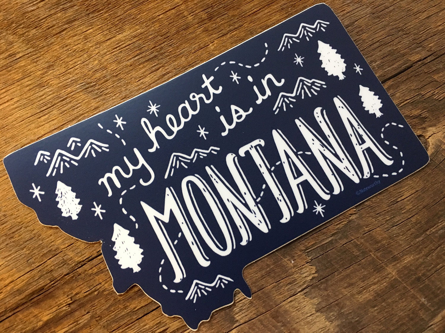 Montana Sticker Montana State Sticker Bumper Sticker Single | Etsy