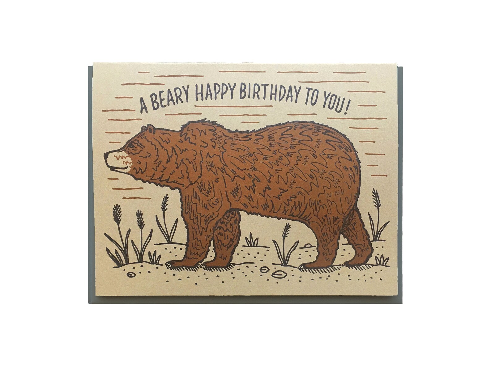 A Beary Happy Birthday to You Grizzly Bear Birthday Card - Etsy