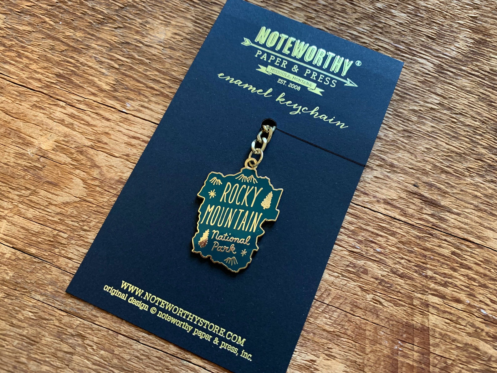 Rocky Mountain Enamel Keychain Rocky Mountain National Park | Etsy