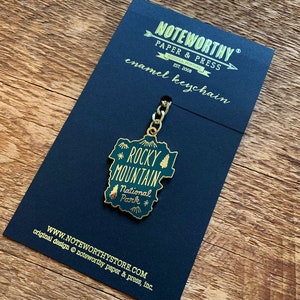 Rocky Mountain Enamel Keychain, Rocky Mountain National Park Map ...