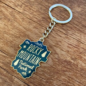 Rocky Mountain Enamel Keychain, Rocky Mountain National Park Map ...