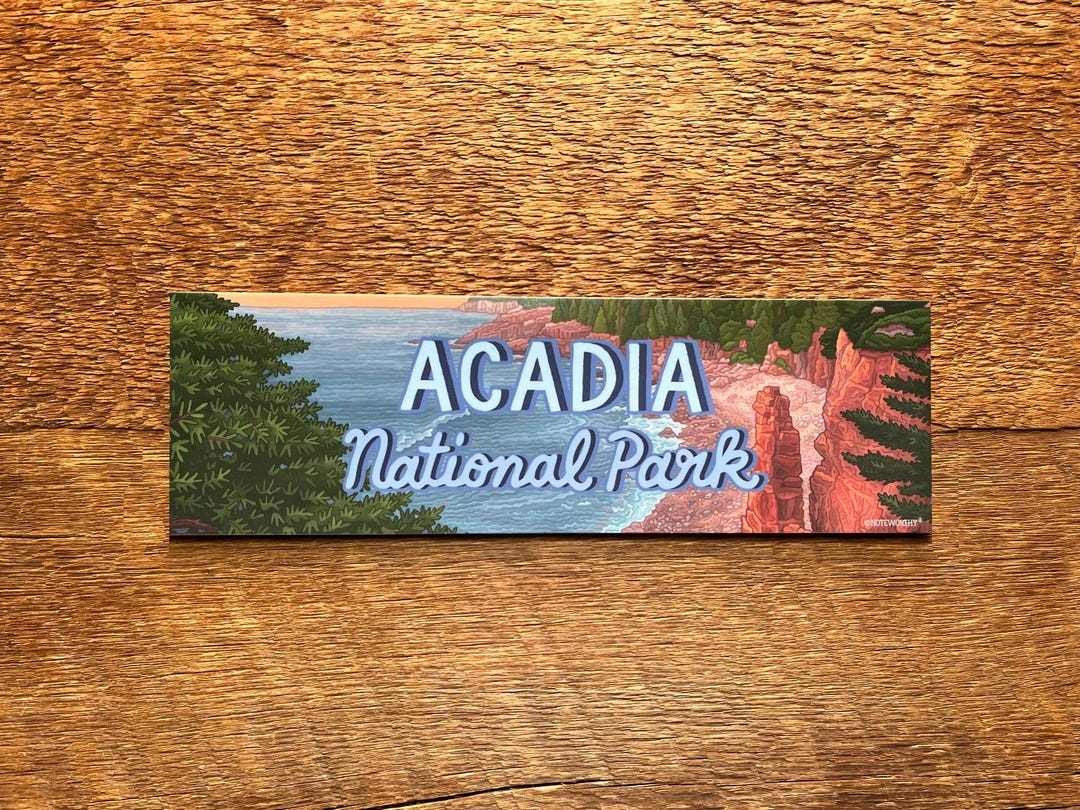 Acadia National Park Bumper Sticker, Acadia Sticker, Bumper Sticker ...