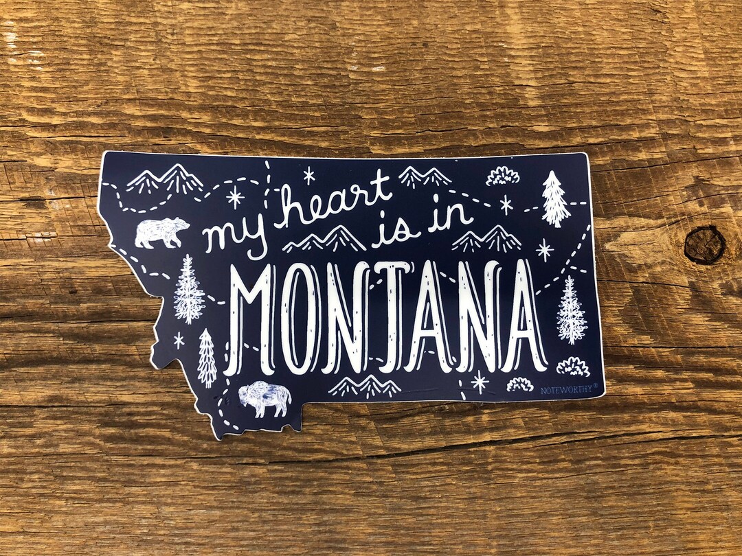 Montana Sticker, Montana State Sticker, Single Die Cut Vinyl Sticker - Etsy