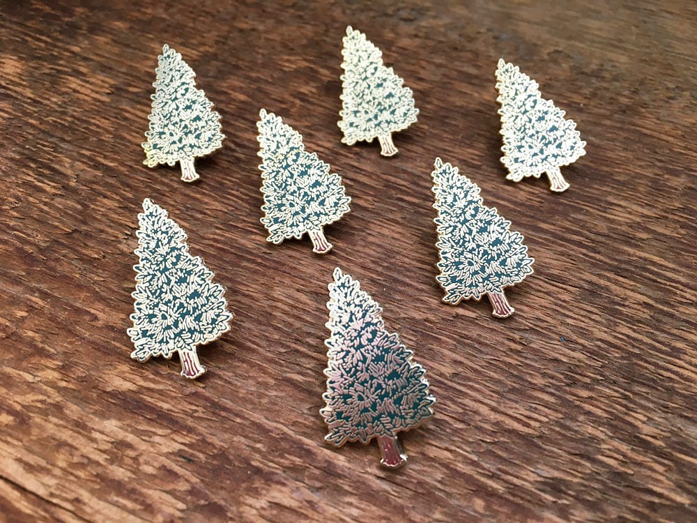 Pine Tree Enamel Pin Outdoors Enamel Pin Single Hard Enamel | Etsy