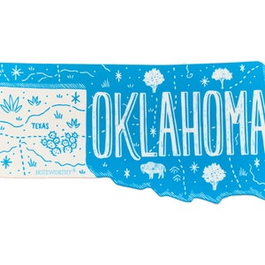 Oklahoma Sticker, Oklahoma State Sticker, Single Die Cut Vinyl Sticker ...