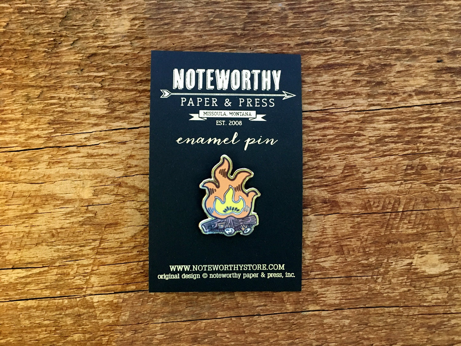 Campfire Enamel Pin Camping Pin Single Hard Enamel Pin With | Etsy