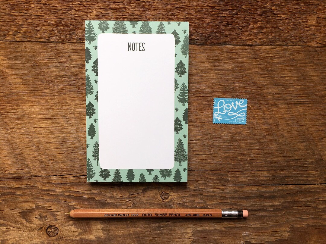Tree Pocket Notepad, Pine Tree Notes, Office Supplies, 3.5 X 5.5 ...