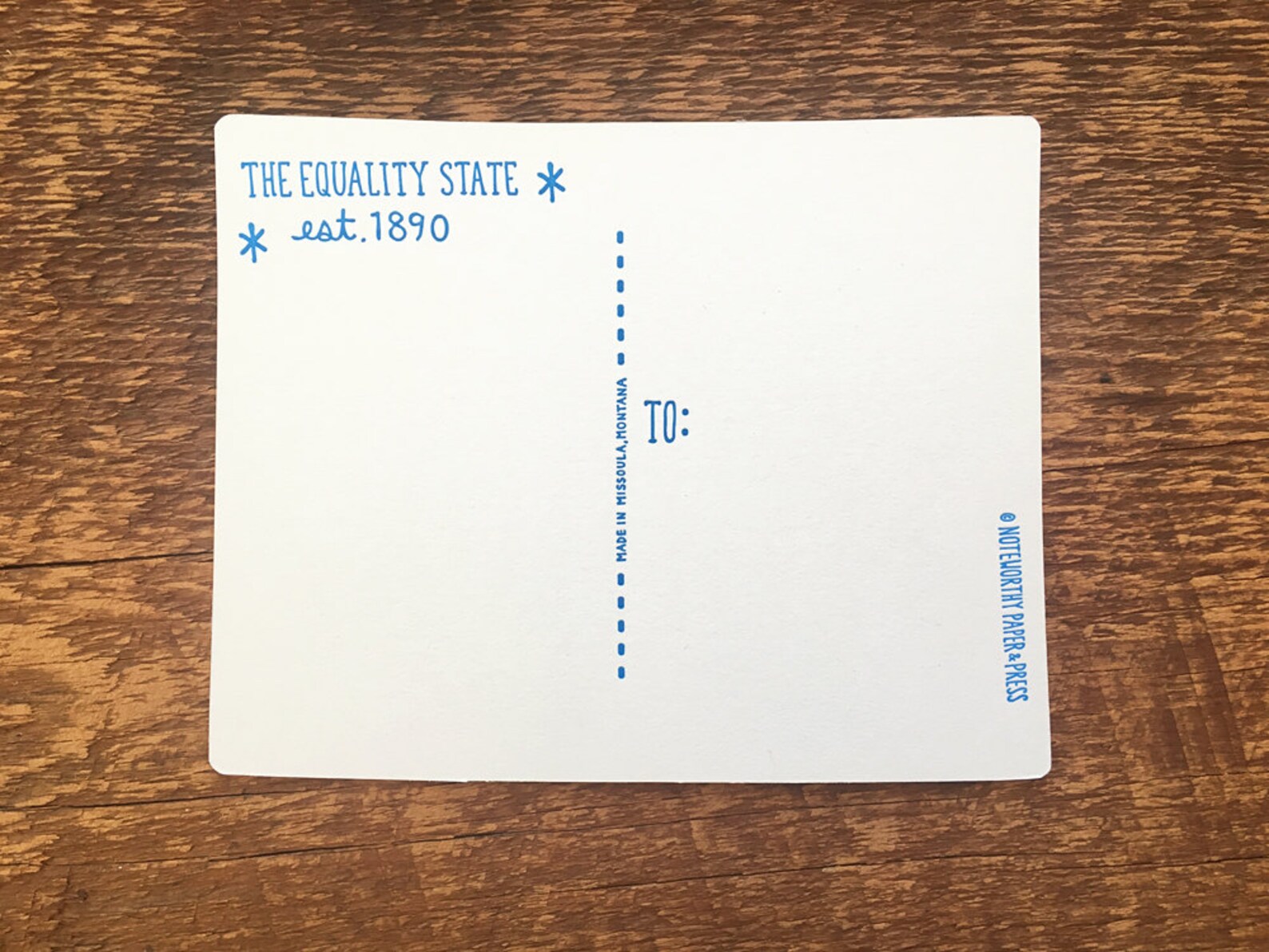 Wyoming Postcard Greetings from Wyoming Die Cut Letterpress | Etsy