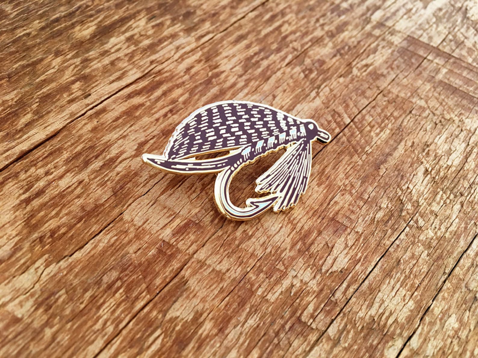 Fly Fishing Enamel Pin Fishing Fly Enamel Pin Single Hard | Etsy