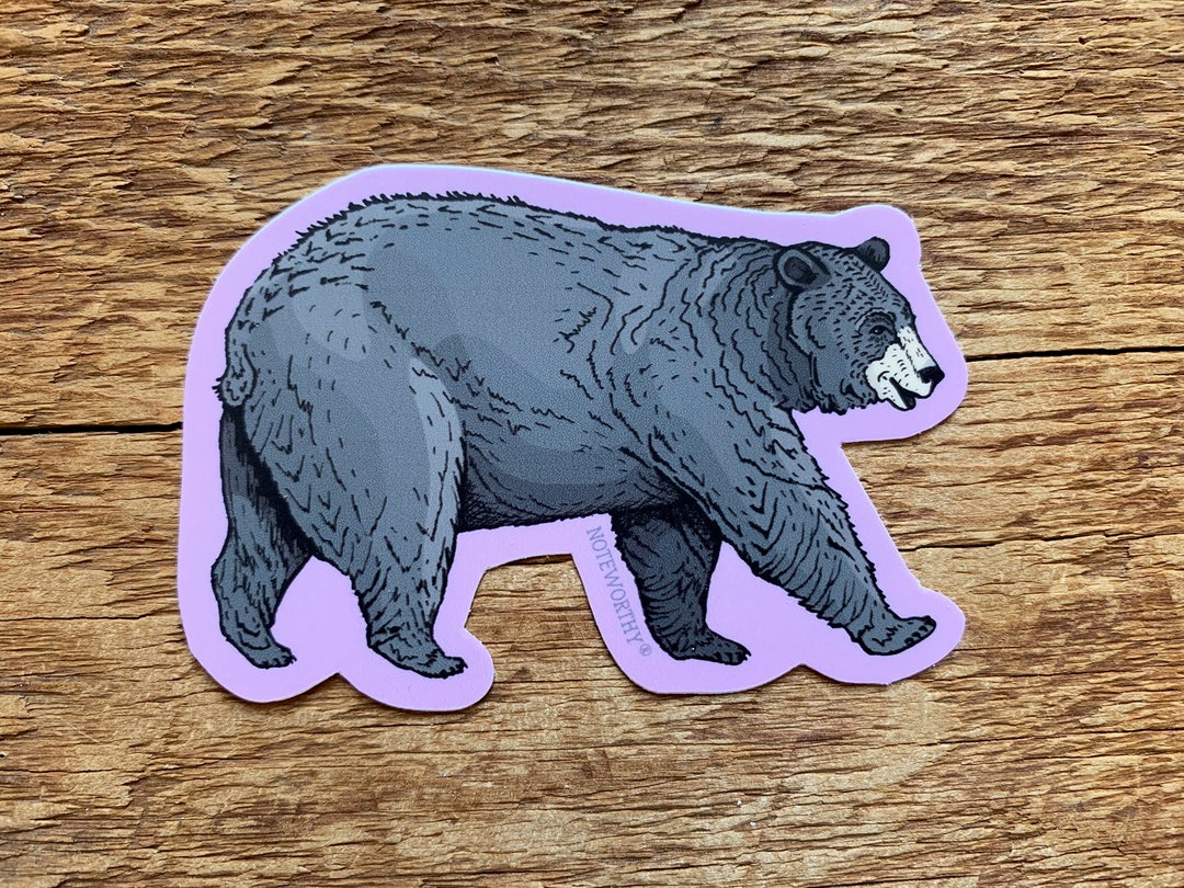 Black Bear Sticker, Bear Sticker, Single Die Cut Vinyl Sticker - Etsy