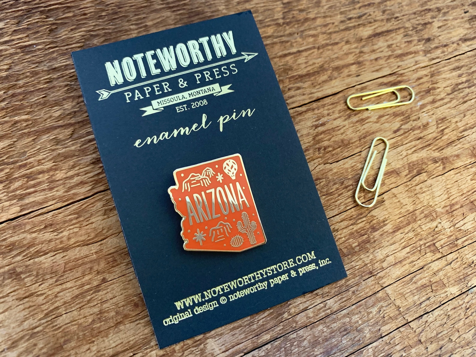 Arizona Enamel Pin Arizona State Pin Single Hard Enamel Pin | Etsy