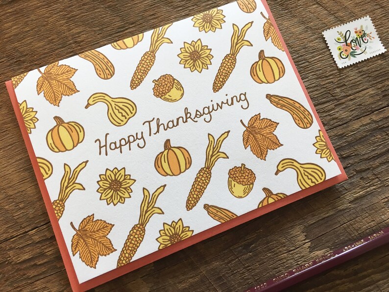 Happy Thanksgiving Boxed Set of 6 Thanksgiving Cards - Etsy