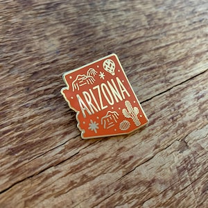 Arizona Enamel Pin, Arizona State Pin, Single Hard Enamel Pin With ...