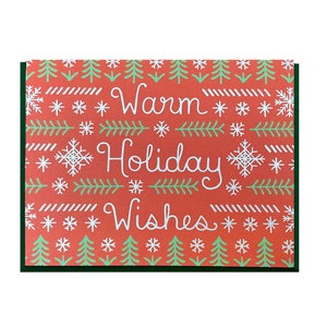 Warm Holiday Wishes Cards, Holiday Cards, Boxed Set of 6 Foil Printed ...
