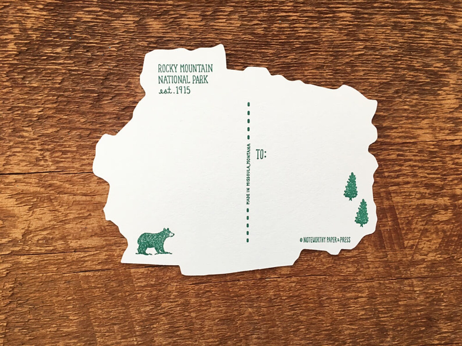 Rocky Mountain Postcard, Rocky Mountain National Park, Die Cut ...