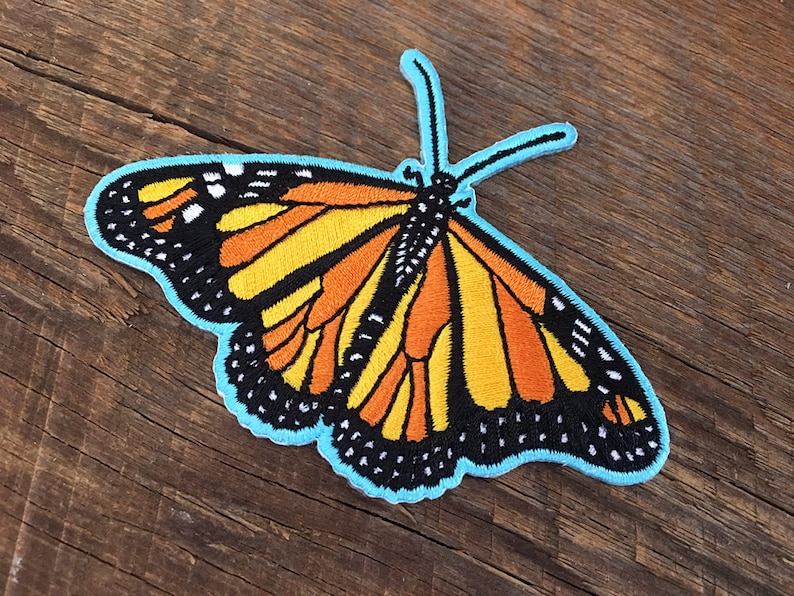 Monarch Butterfly Embroidered Patch Butterfly Patch Single - Etsy