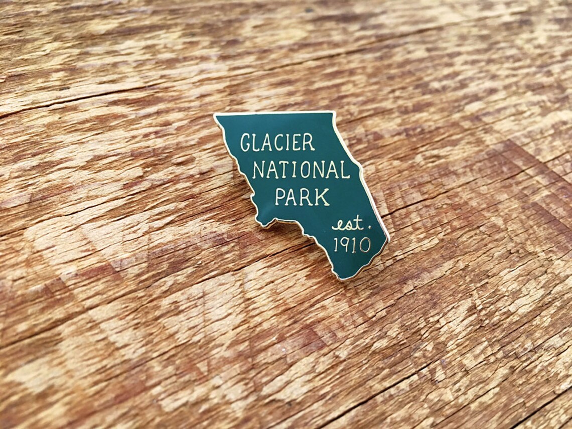Glacier National Park Enamel Pin National Park Pin Single - Etsy