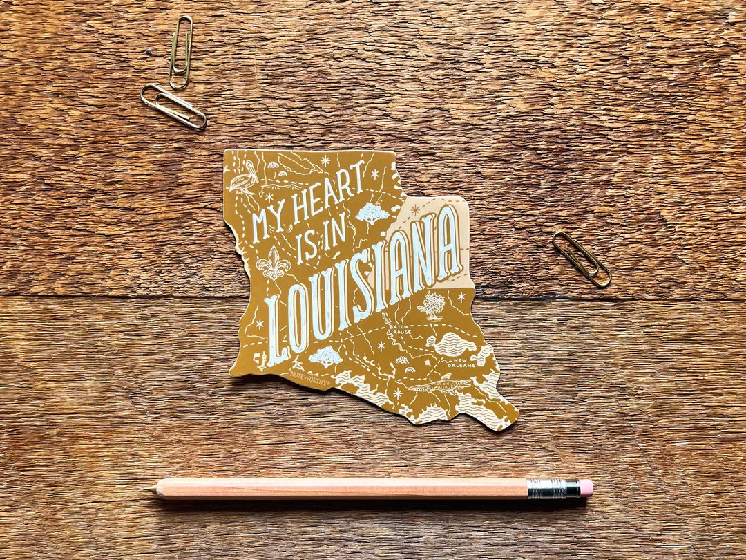 Louisiana Sticker, Louisiana State Sticker, Single Die Cut Vinyl ...