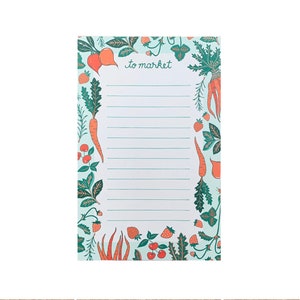 Veggie Notepad, Vegetables and Fruits, 5.5 X 8.5 to Market Pad - Etsy