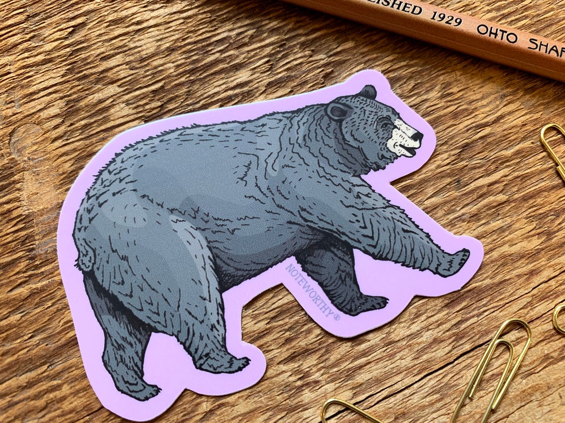 Black Bear Sticker Bear Sticker Single Die Cut Vinyl Sticker - Etsy