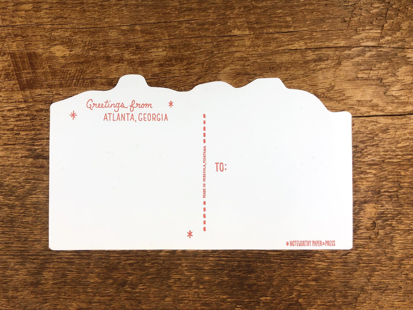 Atlanta Skyline Postcard, Greetings From Atlanta Georgia, Die Cut ...