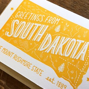 South Dakota Greeting Card, Greetings From South Dakota, Boxed Set of 6 ...