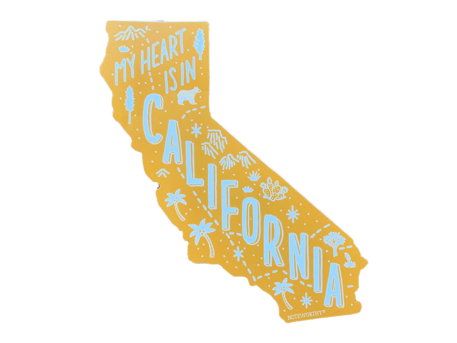 California Sticker California State Sticker Bumper Sticker | Etsy