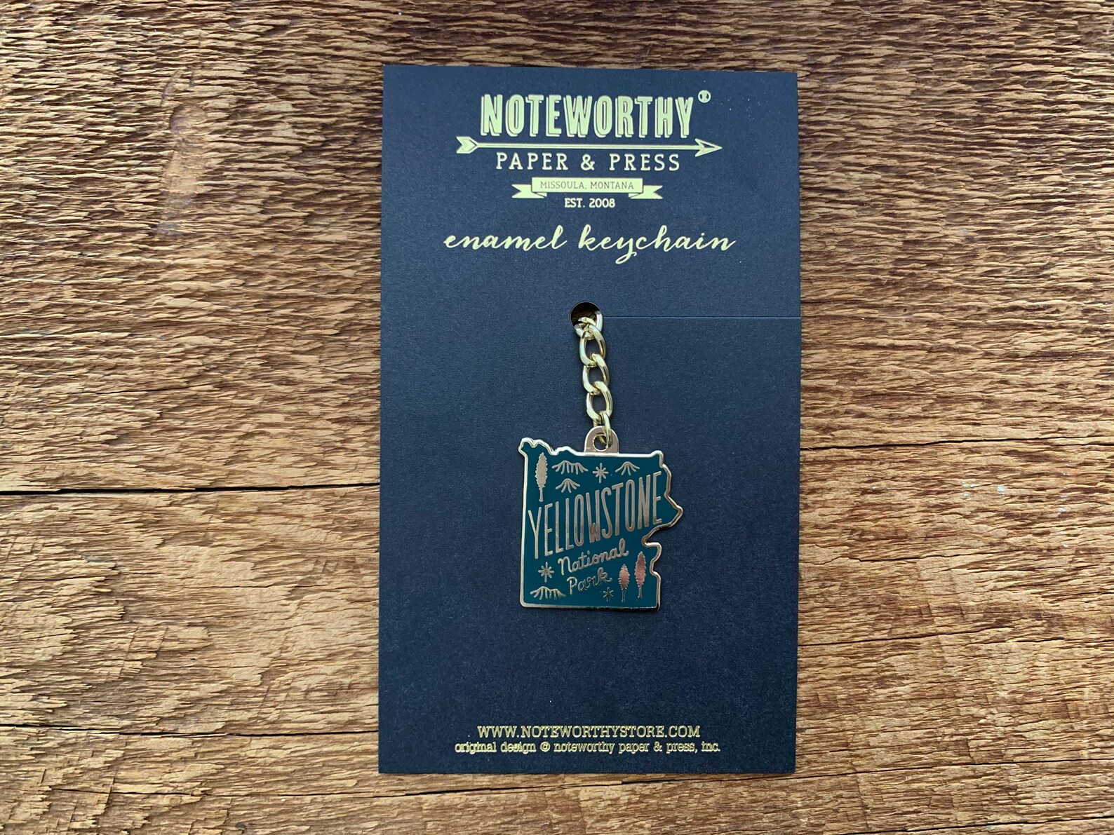 Yellowstone Enamel Keychain Yellowstone National Park Map - Etsy