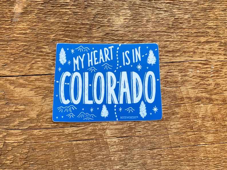 Colorado Sticker Colorado State Map Sticker Bumper Sticker - Etsy