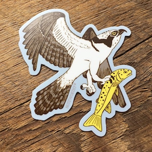 Osprey Sticker, Wildlife Sticker, Outdoor Sticker, Single Die Cut Vinyl ...
