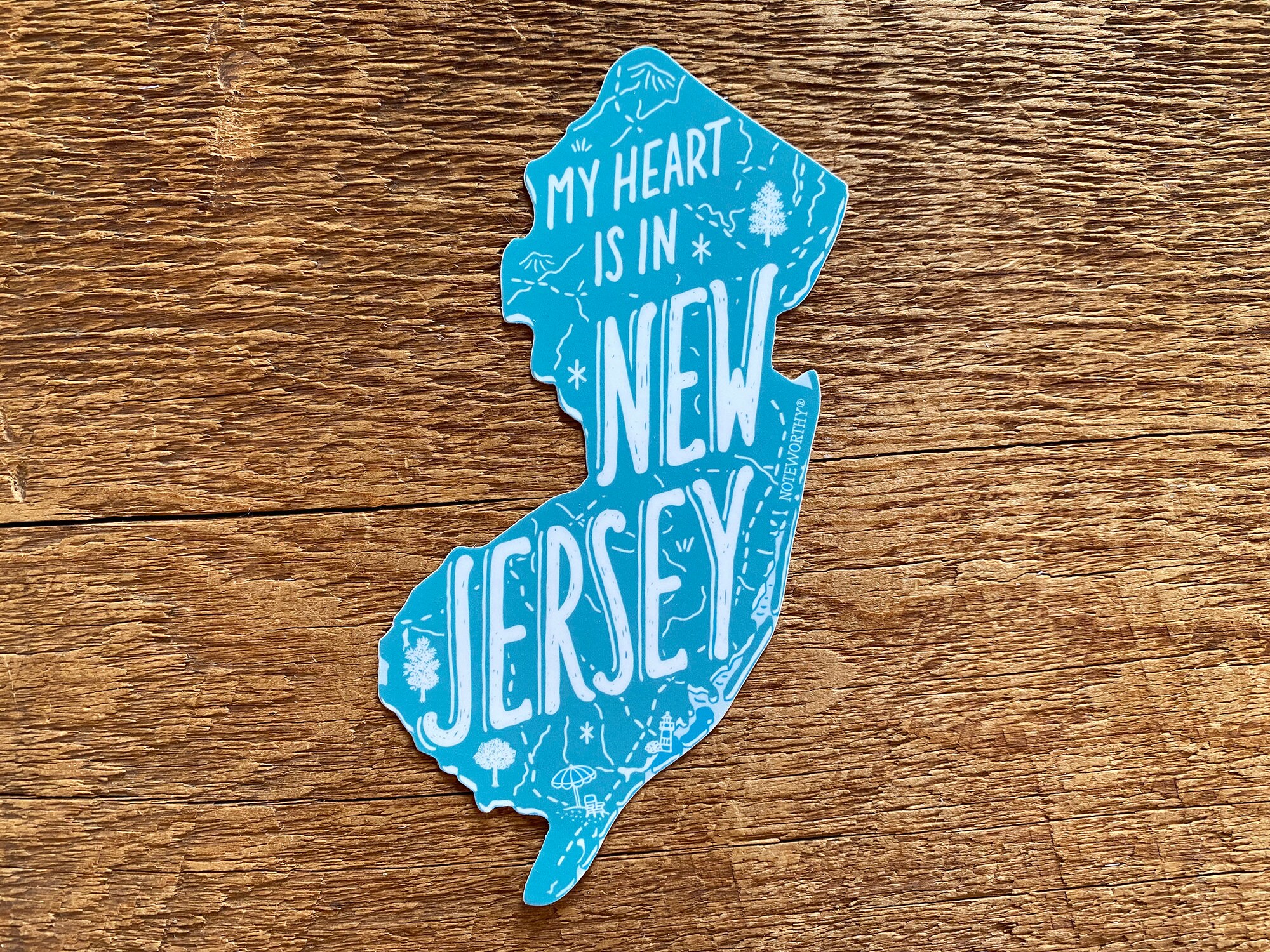 New Jersey Sticker New Jersey State Sticker Bumper Sticker | Etsy