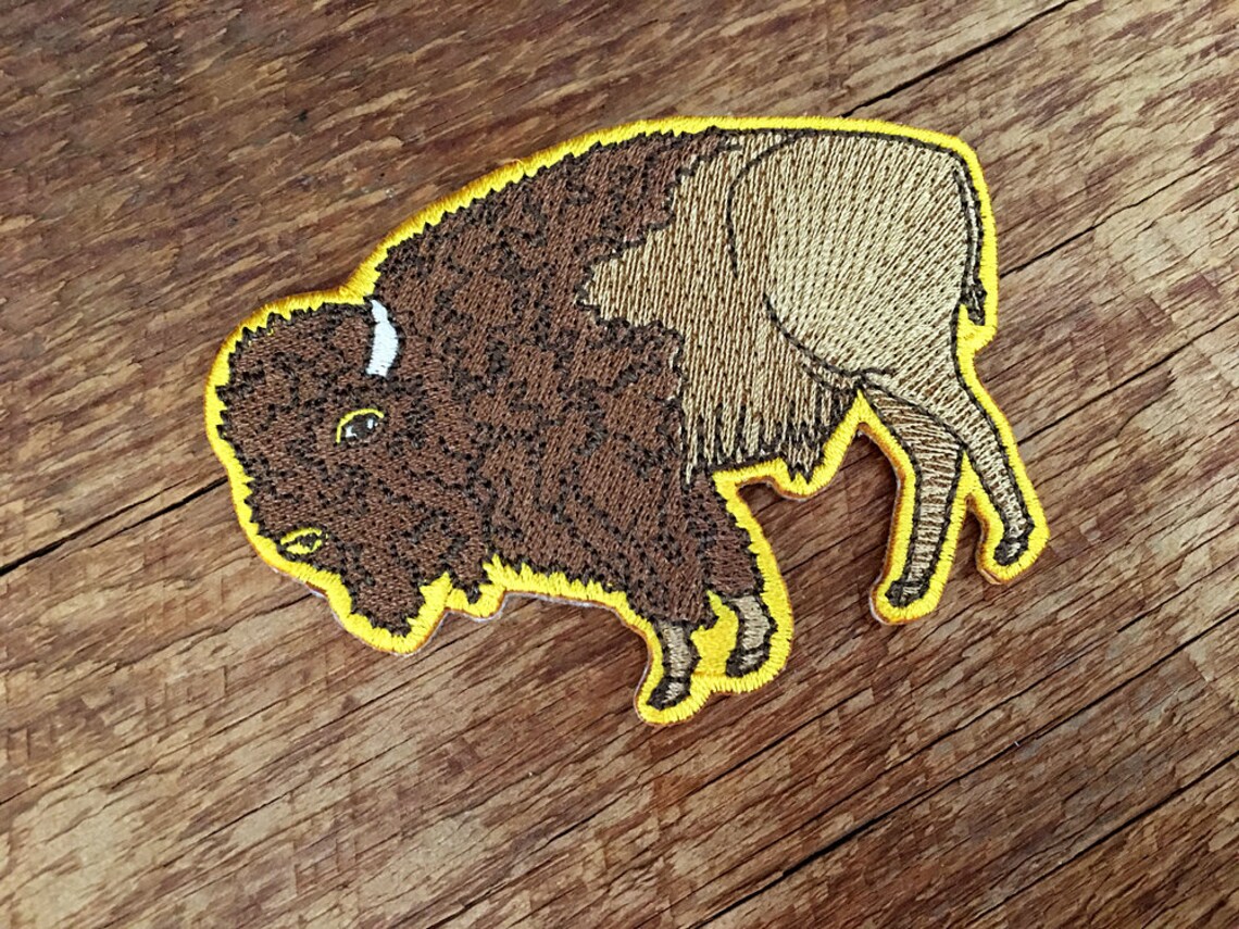 Bison Patch Buffalo Patch Explore Patch Single Embroidered - Etsy