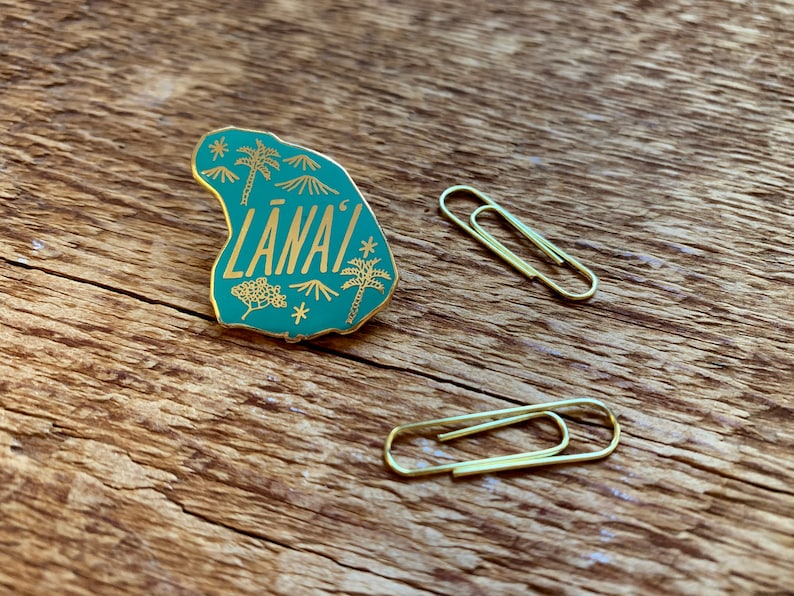 Lanai Enamel Pin Lanai Island Hawaii Pin Single Hard Enamel - Etsy