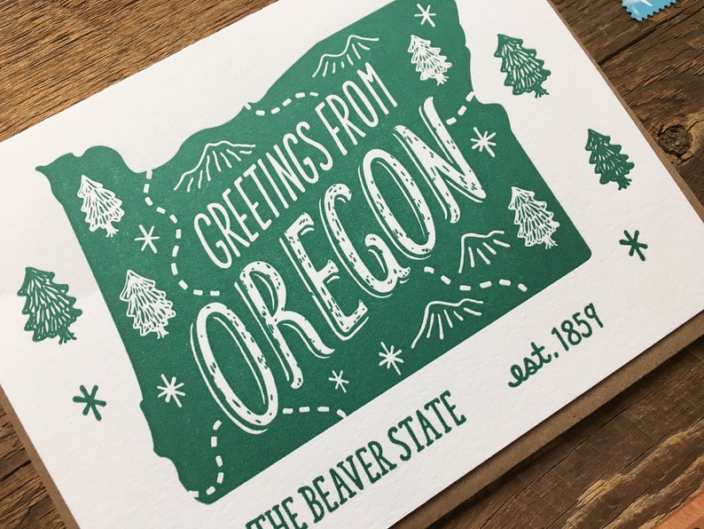 Oregon Greeting Card Greetings From Oregon Boxed Set of | Etsy