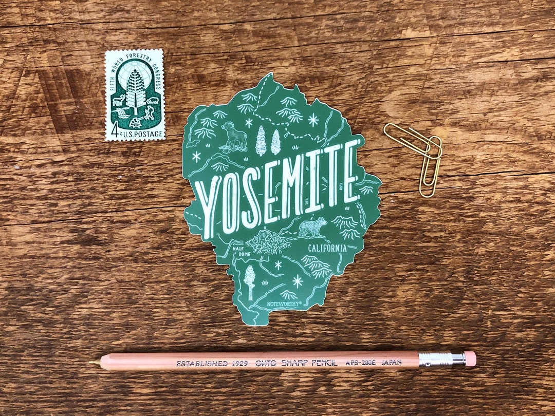 Yosemite Sticker, Yosemite National Park Sticker, Single Die Cut Vinyl ...