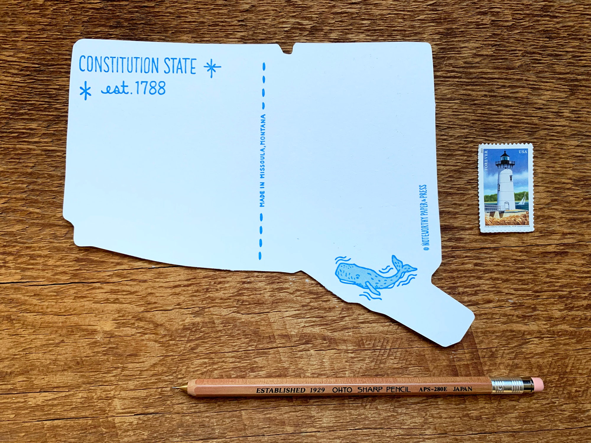 Connecticut Postcard Greetings From Connecticut Die Cut | Etsy