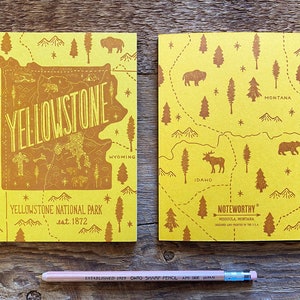 Yellowstone National Park Map Journal, Blank Journal, Outdoors ...