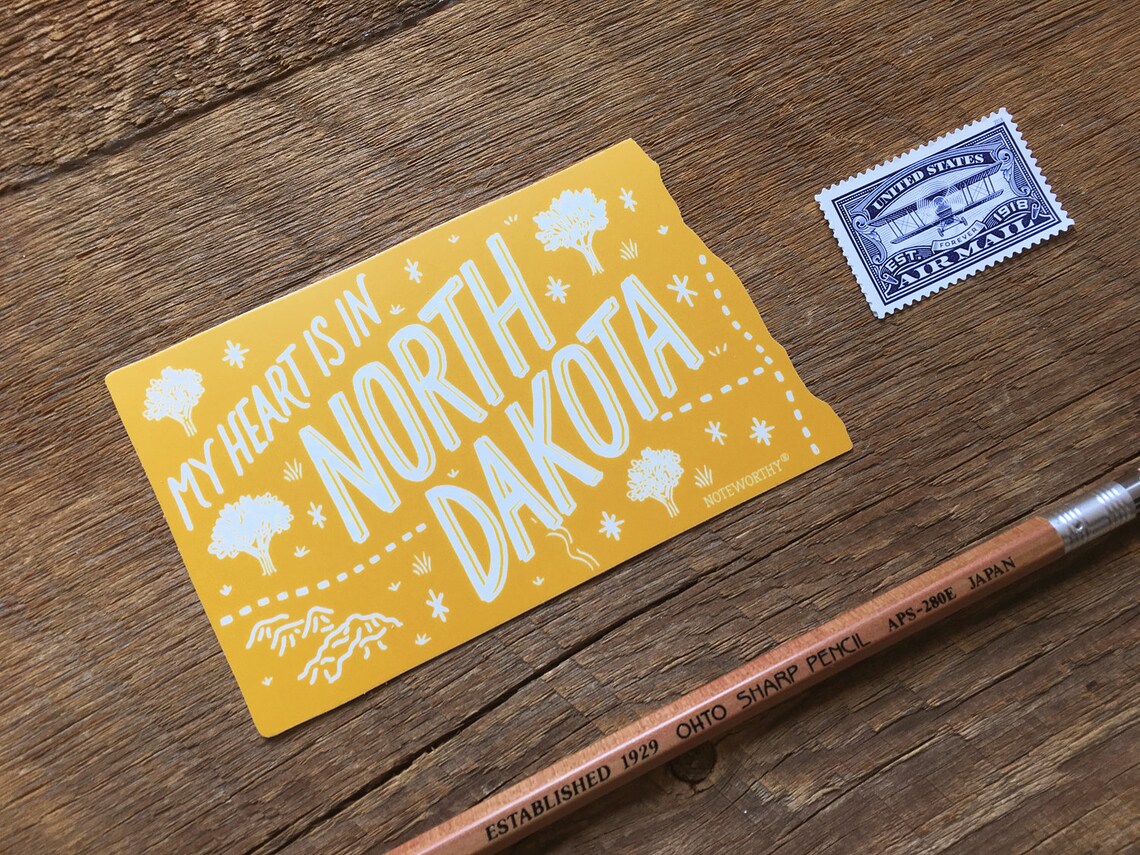 North Dakota Sticker North Dakota State Sticker Bumper - Etsy