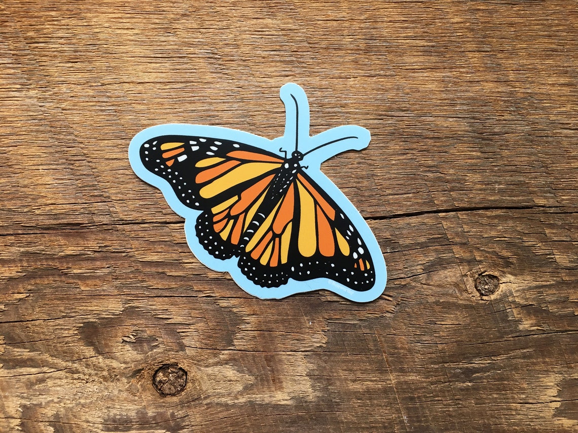 Monarch Sticker Butterfly Sticker Single Die Cut Vinyl | Etsy