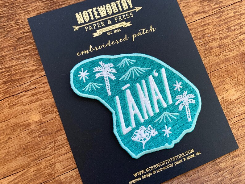 Lanai Island Patch, Lanai Island Hawaii Patch, Single Embroidered Patch ...