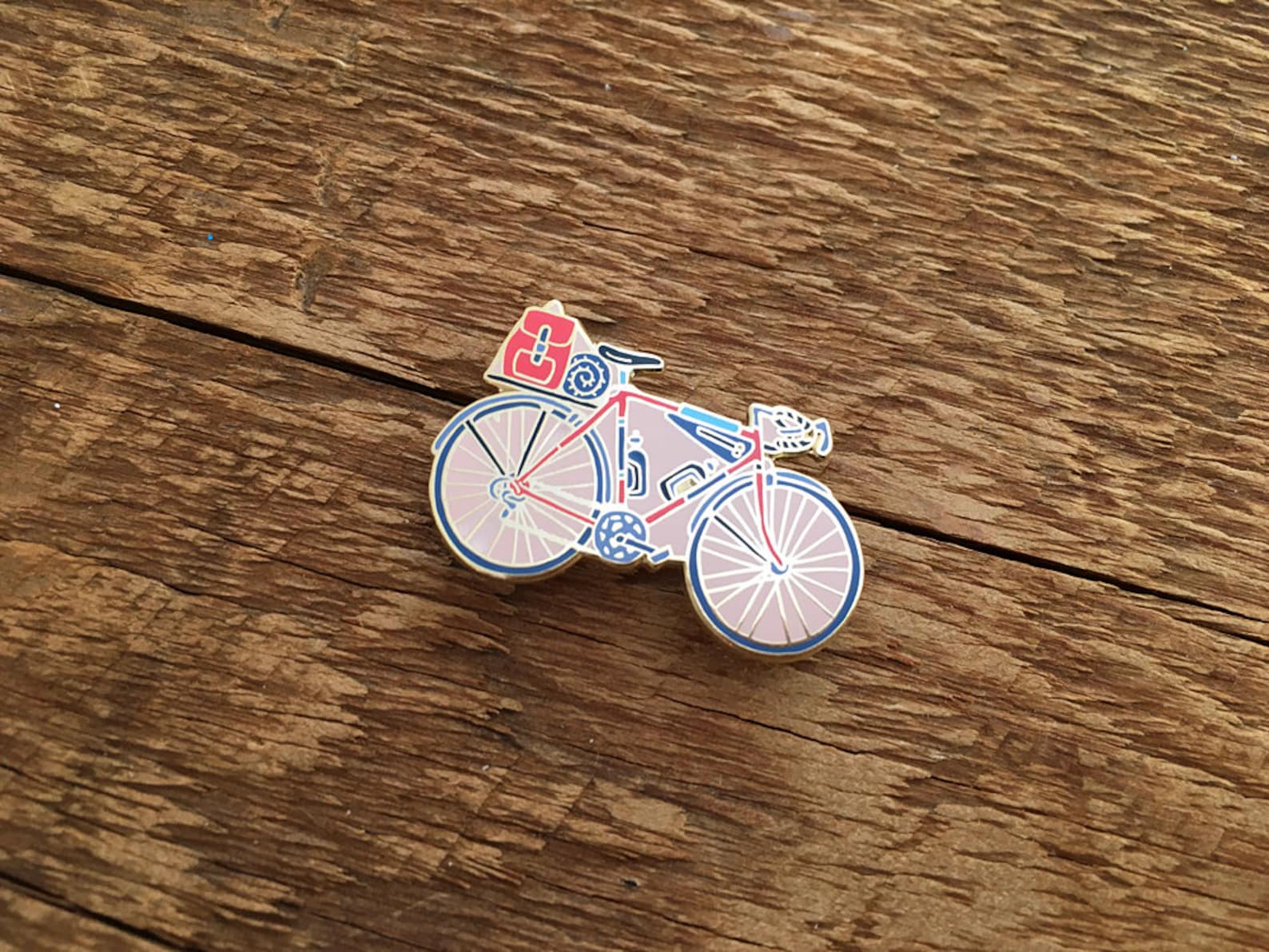 Bicycle Enamel Pin, Outdoors Enamel Pin, Single Hard Enamel Pin With ...