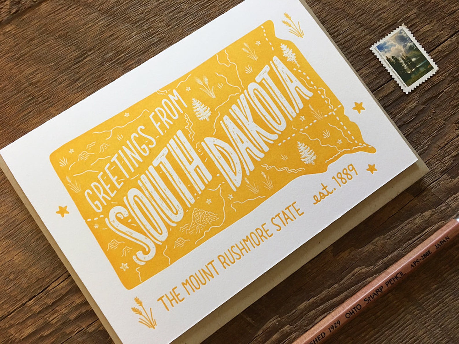South Dakota Greeting Card, Greetings From South Dakota, Boxed Set of 6 ...