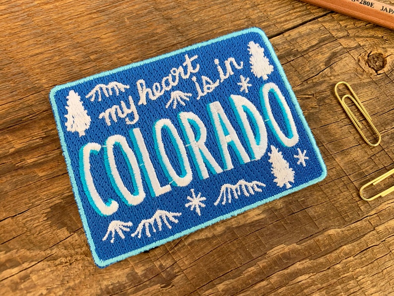 Colorado Patch, My Heart is in Colorado Patch, Single Embroidered Patch ...