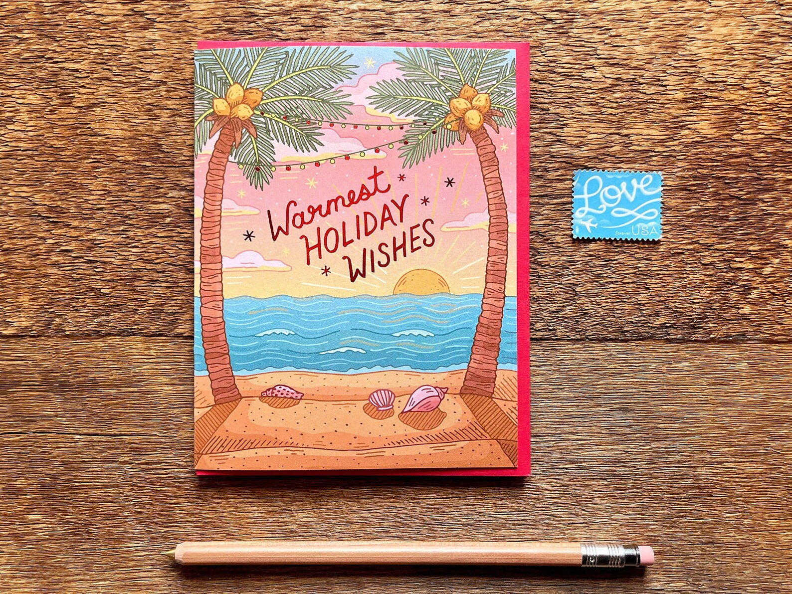 Christmas Island Relaxing Holiday Card Digitally Printed - Etsy