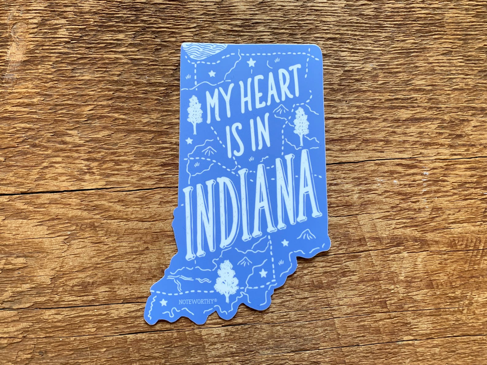 Indiana Sticker Indiana State Sticker Bumper Sticker Single - Etsy