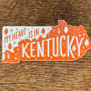 Kentucky Sticker, Kentucky State Map, Single Die Cut Vinyl Sticker - Etsy